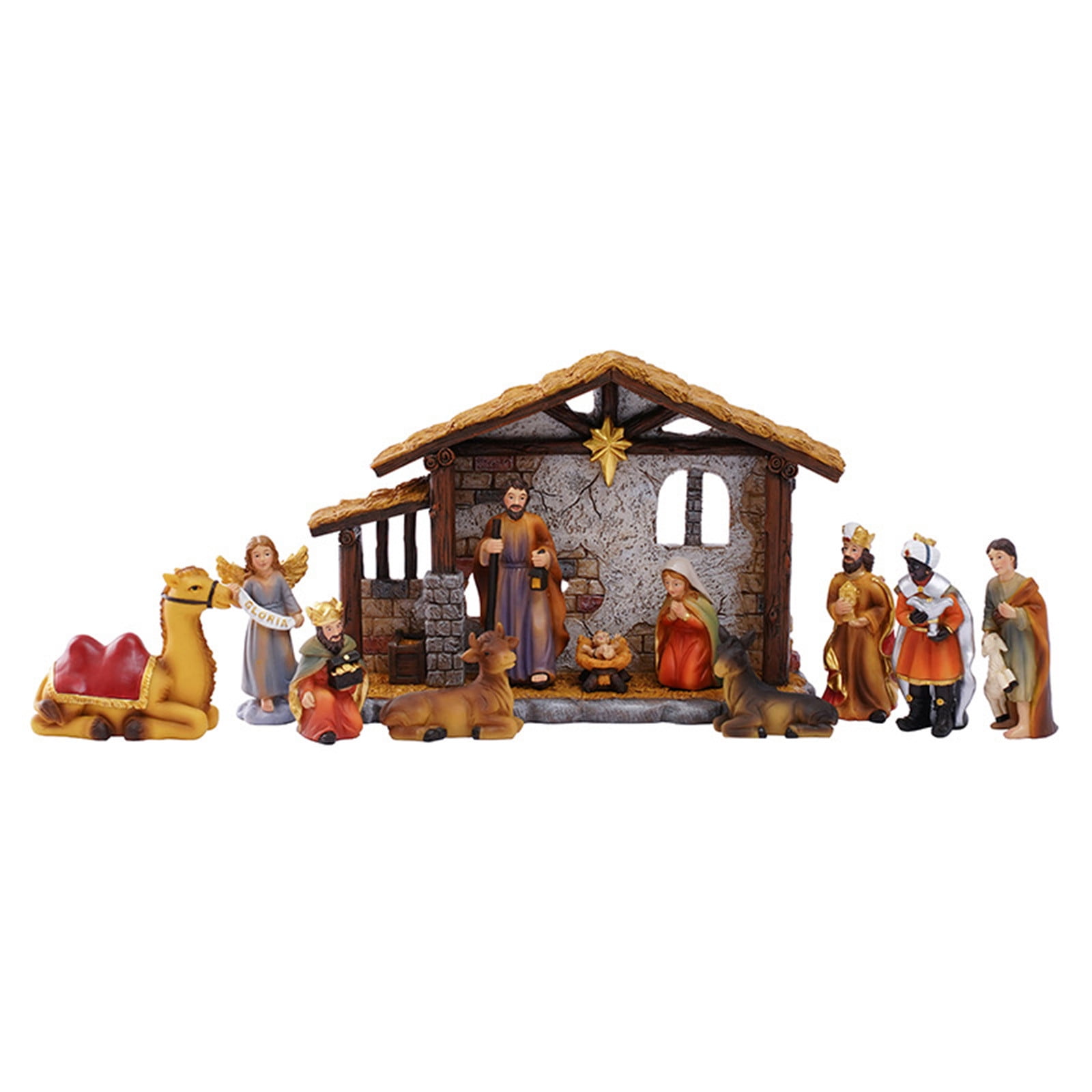 Click here for Unbranded Christmas Ornaments Set Resin Nativity M... prices