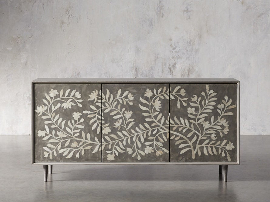Flower bone inlay media cabinet, bone inlay media console, bone inlay ...
