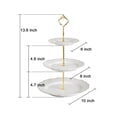 3 Tier Flower Style Ceramic Cake Stand Dessert Serving Platter for Tea ...