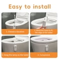 Automatic Human Detection LED Toilet Lamp 8 Color Options USB Charging ...