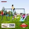 Sportspower Outdoor Super 8 Fun Metal Swing Set with 6’ Heavy Duty ...