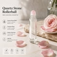 SDOHIG Pink Quartz Roller Bottle, 5-Pack Bulk Set, Semi-Precious Rose ...