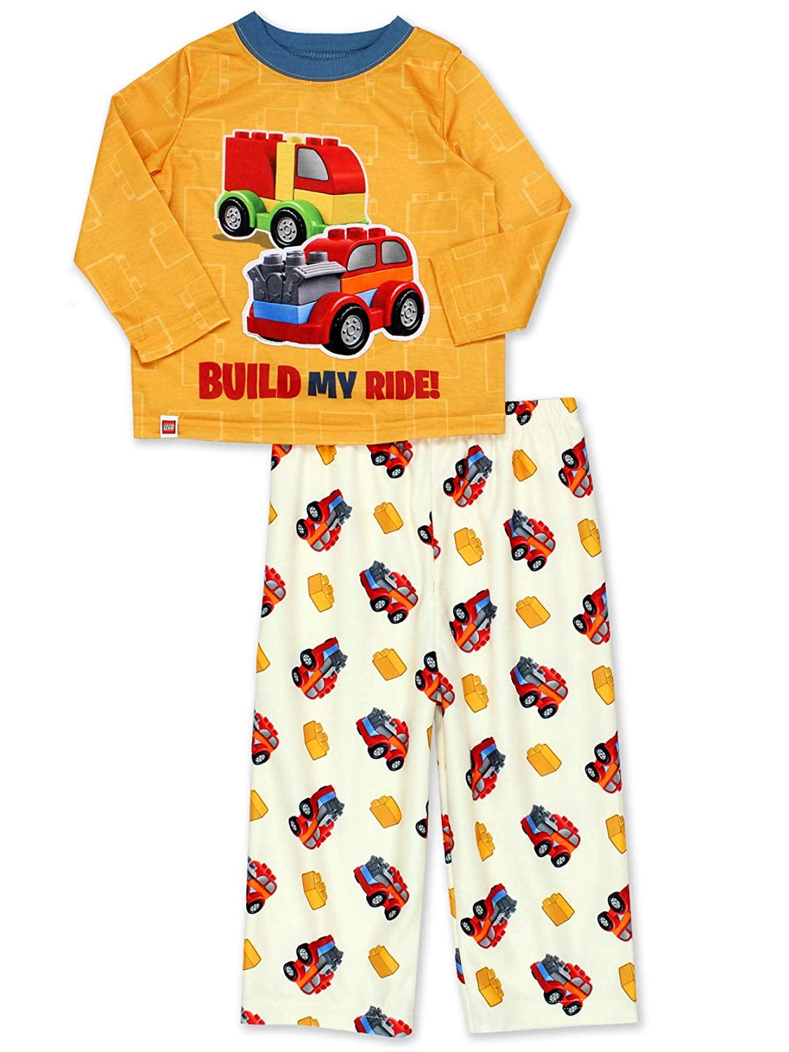 Lego Trucks Toddler Boys Poly Top Flannel Jogger Pants Pajamas Set ...