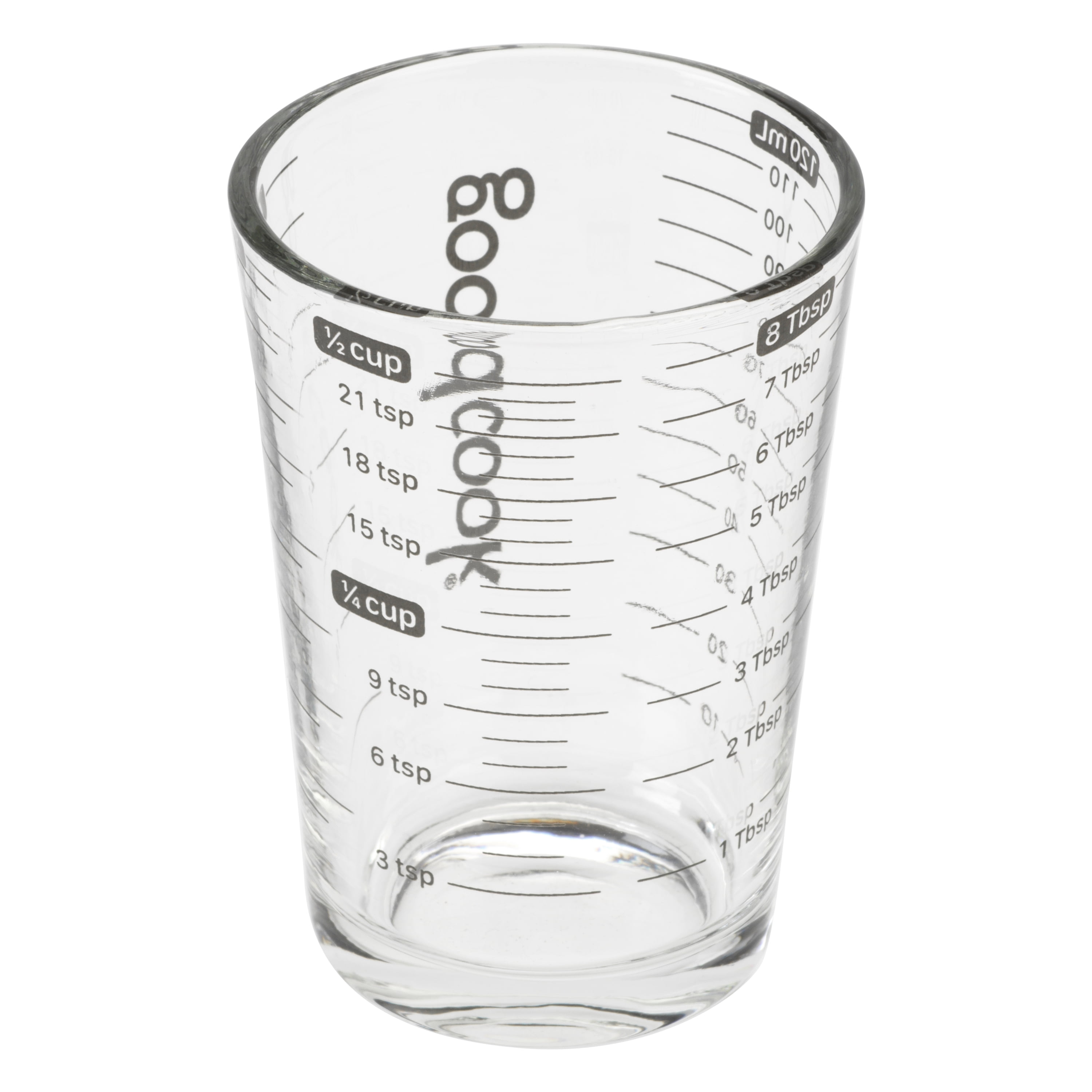 GoodCook 4-Oz. Counter Display Liquid Measuring Glass, Clear/Red ...