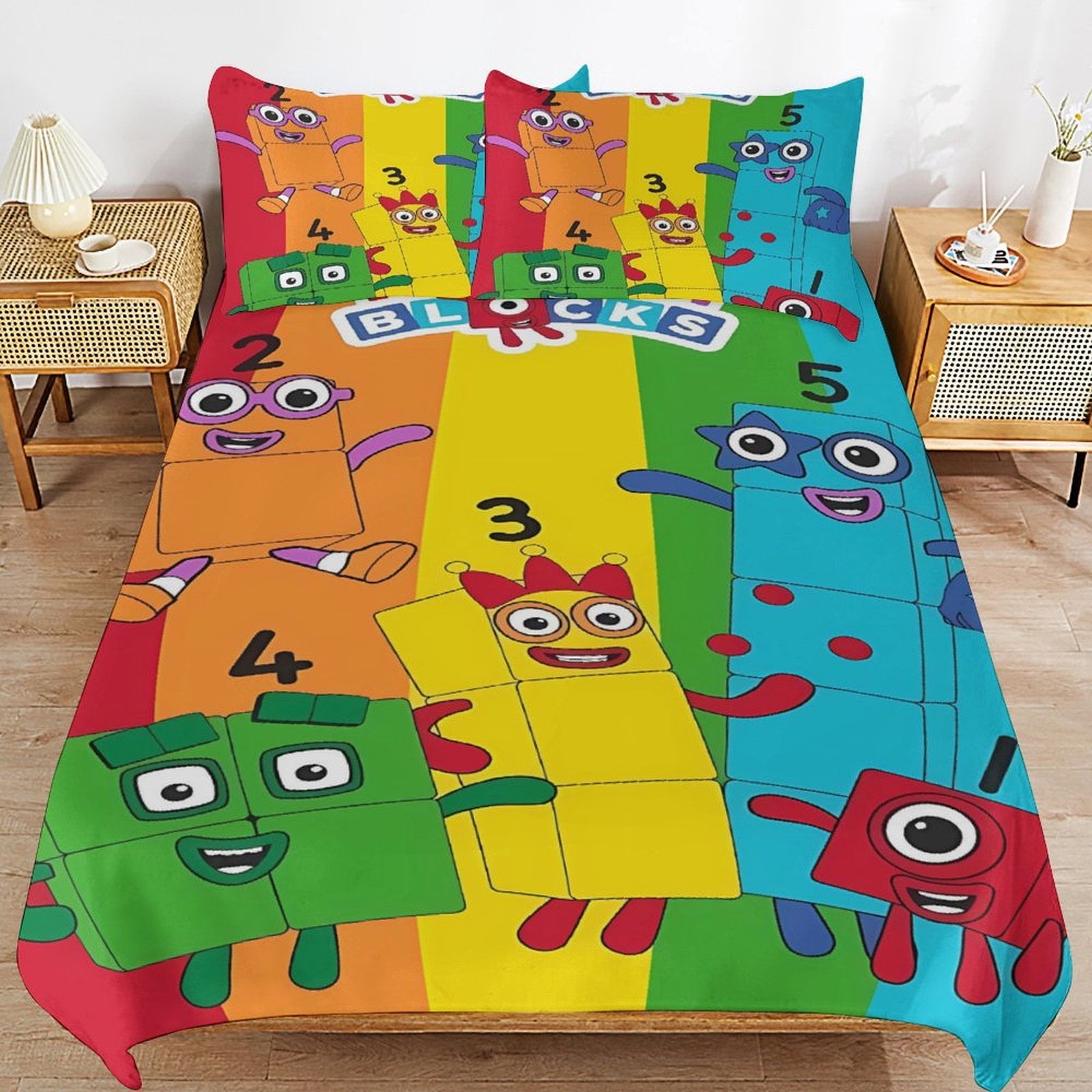 Click here for Yingd Numberblocks Bed Duvet Cover Microfiber Bedd... prices
