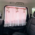 Pink Tulip Car Window Curtain, Suction Cup Sun Shade, Cute Privacy Sun ...