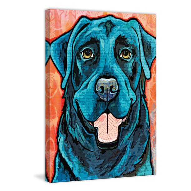 "Black Lab" Painting Print on Wrapped Canvas - Walmart.com
