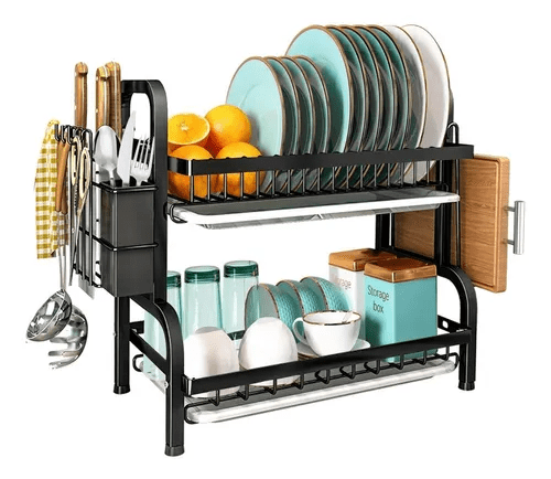 Escurridor Trastes Grande Acero-carbono Organizador Cocina Malubero ...