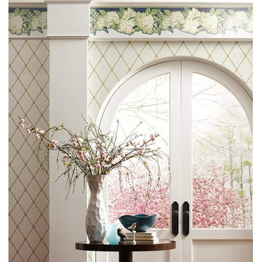 York Wallcoverings Hydrangea Removable Wallpaper Border - Walmart.com