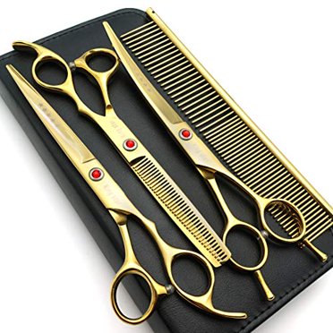Sharf Shears, Professional 6.5" Curved Rainbow Pet Grooming Scissors ...
