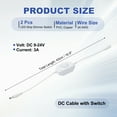 Uxcell LED Strip Dimmer Switch, PWM Rotary DC Inline Cable Brightness ...
