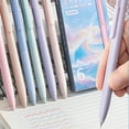 6 Pcs Retractable Gel Inks Pen with Refills Signing Pens Quick Drying ...