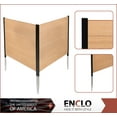 Enclo Lincoln Cedar Color Outdoor No Dig WoodTek Vinyl Privacy Screen ...
