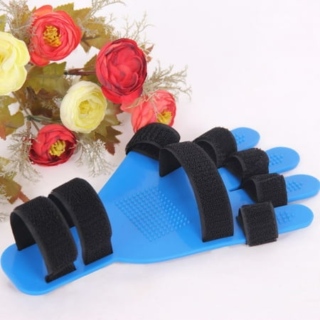 Blue - 1 Piece Finger Brace Hand Splint Training Support Extended ...