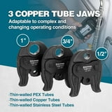 ZUPPER Compact Press Tool Kit with 1/2", 3/4", 1" ProPress Jaws for ...