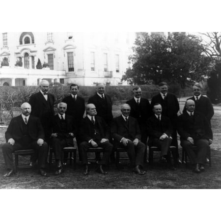 President Warren G. Harding And His Cabinet Posed On The White House ...
