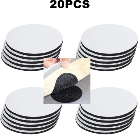 20 Pieces Non-Slip Rug Stickers (Round), Washable and Reusable Carpet ...