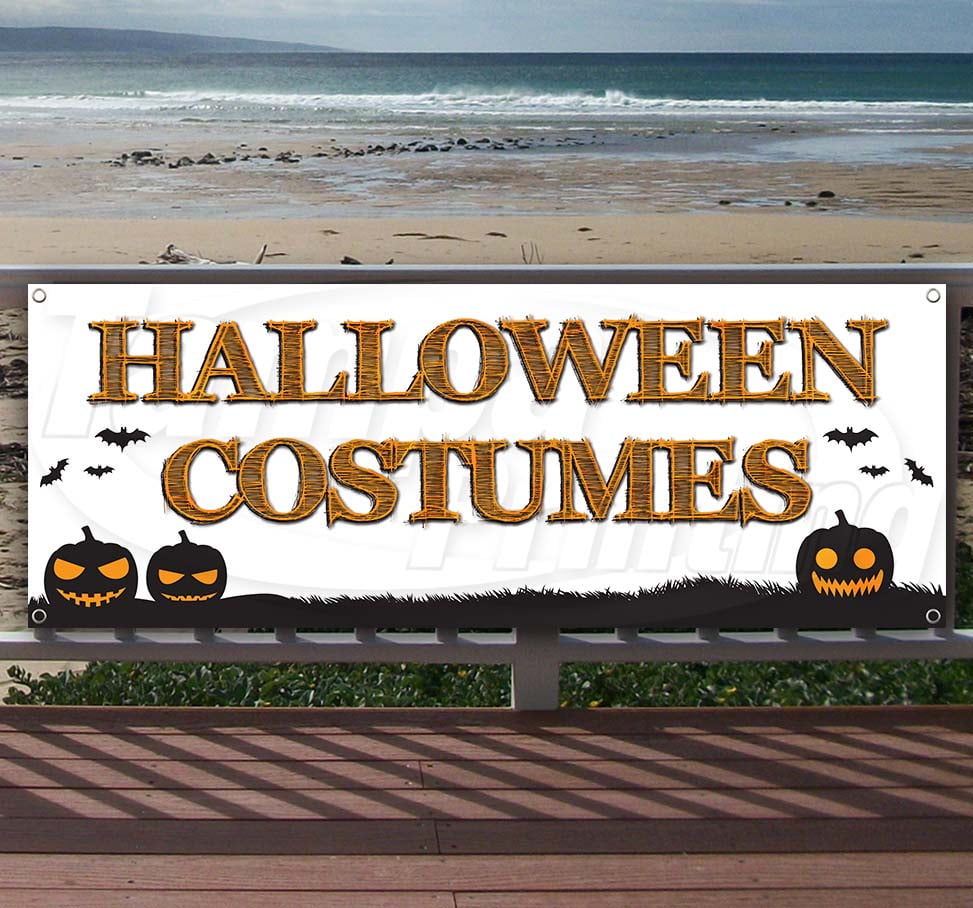 Halloween Costumes 13 oz Vinyl Banner With Metal Grommets - Walmart.com