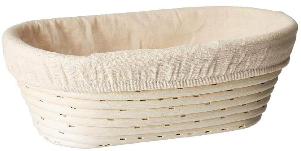 Buy Banneton Basket, Oval Sourdough Bread Basket & Liner, Bread ...