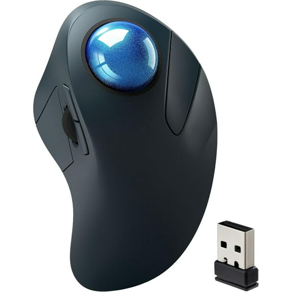 M501 Wireless Trackball Mouse, Rechargeable Ergonomic, Easy Thumb ...