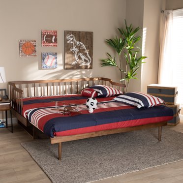 Baxton Studio Modern Wood King Daybed with Drawer White Expandable to ...