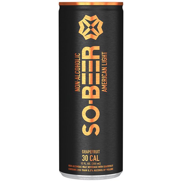 SO-BEER Non-Alcoholic Lager - Grapefruit (6 Cans/ 12 Fl Oz. Each ...