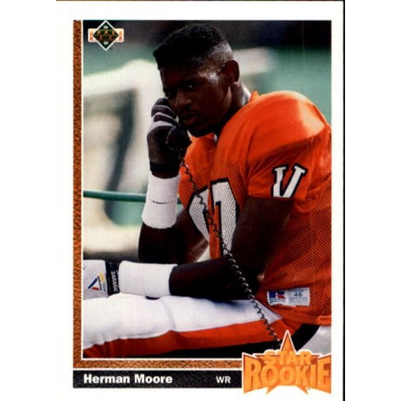 1991 Upper Deck #17 Herman Moore RC NFL Football Trading Card - Walmart.com