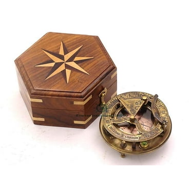 Indian Nautical Instruments Antique Brass & Copper Sundial Compass ...