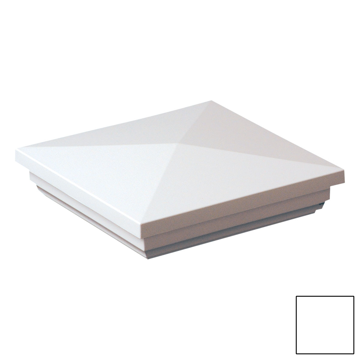 4"W x 1 11/16"H x 4"D New England Post Cap, White - Walmart.com