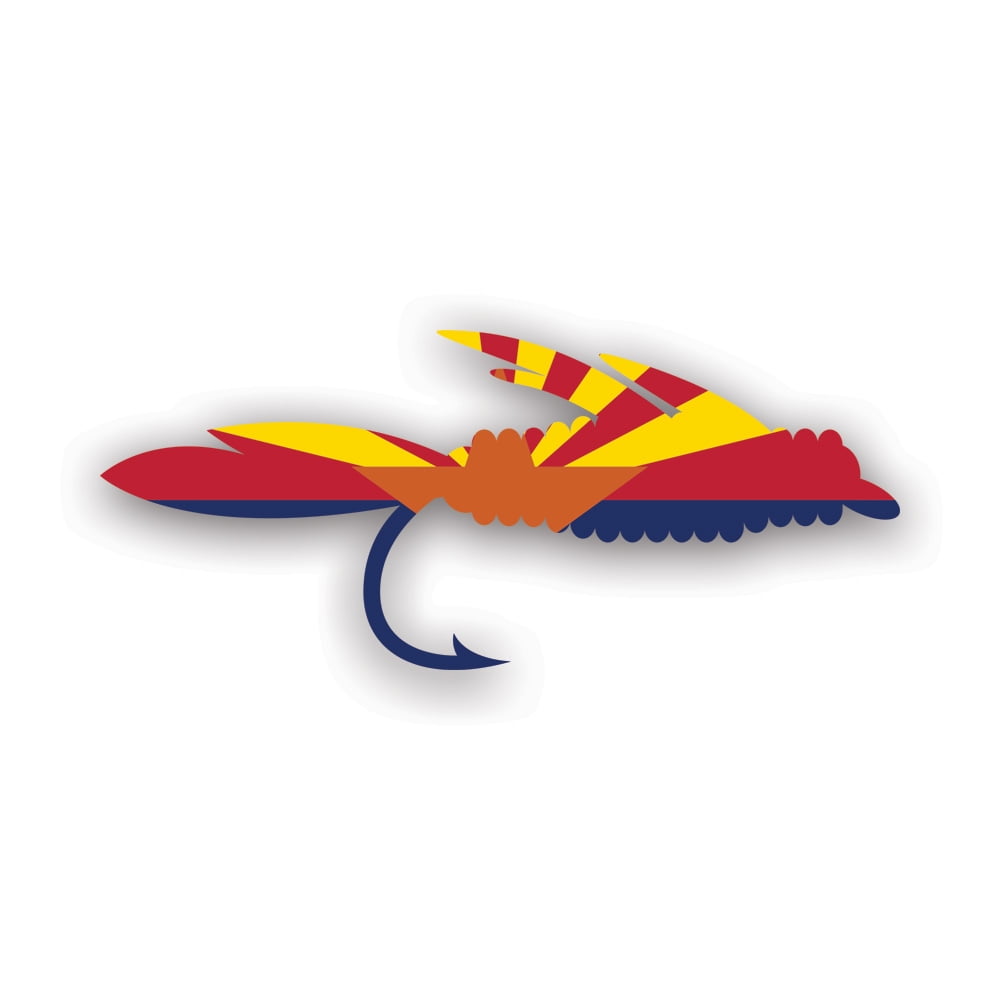 Arizona Fly Fishing Sticker Decal - Self Adhesive Vinyl - Weatherproof ...