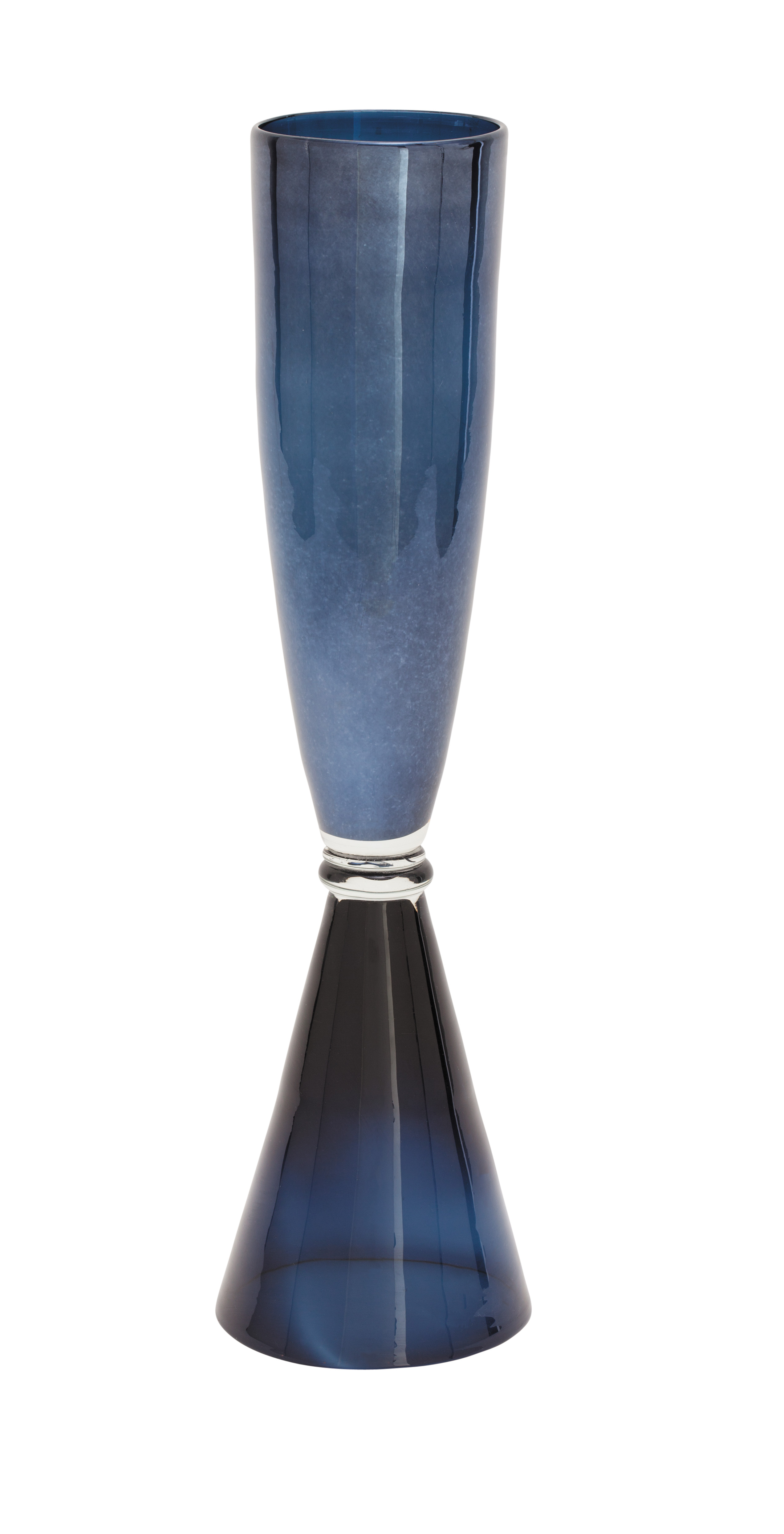 Decmode 23 Inch Modern Chalice Glass Vase, Blue - Walmart.com