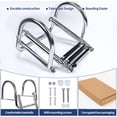 3 Steps Pontoon Boat Ladder, Stainless Steel Folding Telescoping Rear ...