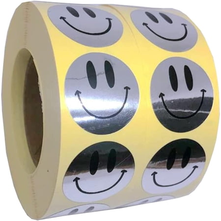 500pcs/Roll Smiley Face Labels Stickers for Business, 1 inch Cartoon ...