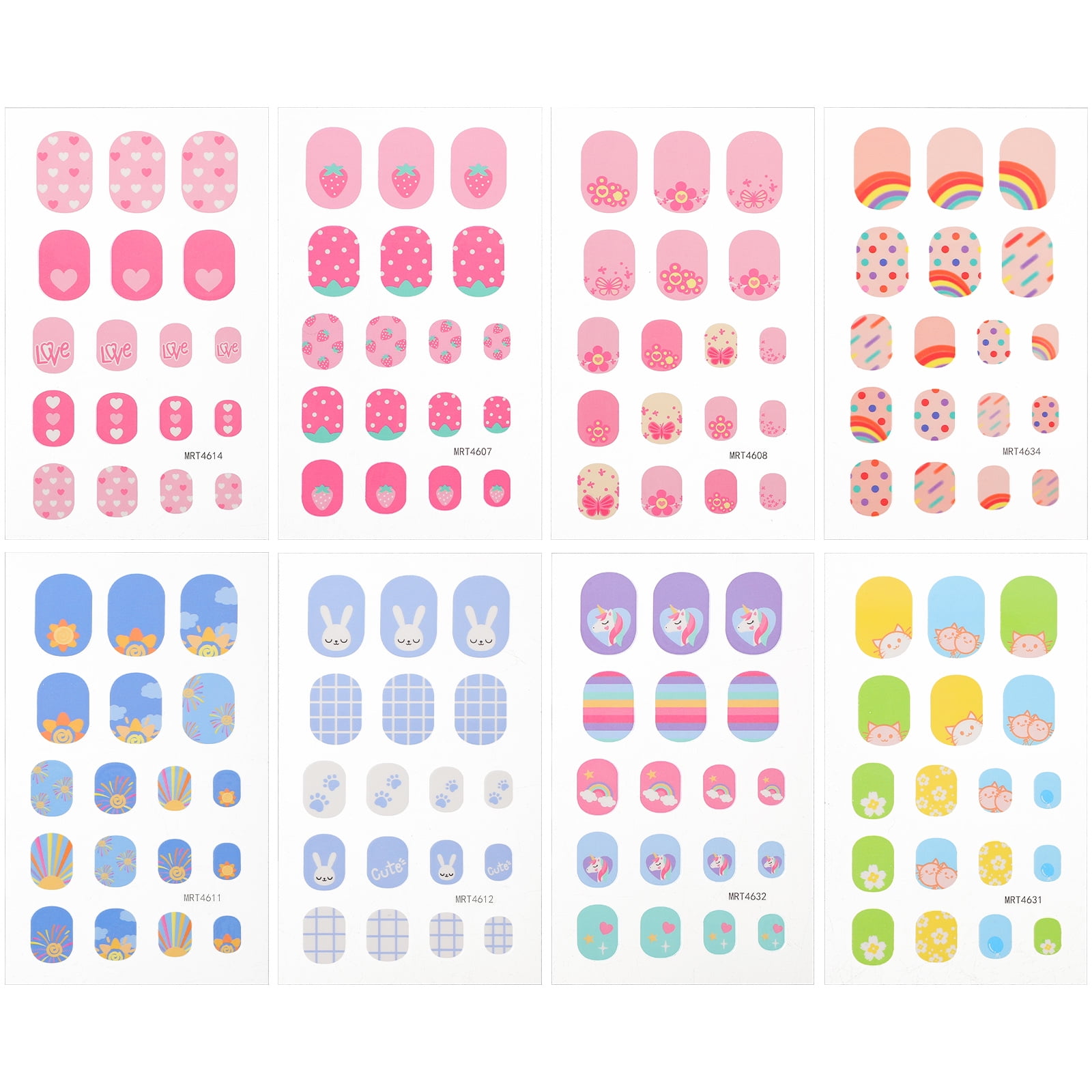 Click here for Unomor 8 Sheets Fake Nails Girls Nails Press On Fa... prices