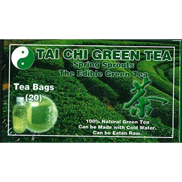 Tai Chi Green Tea - Spring Sprouts, The Edible Green Tea. [Tea Bags ...