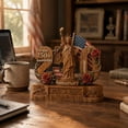4th of July Patriotic Table Decor – Memorial Day Wooden Star Sign – USA ...
