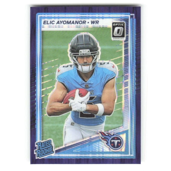 2025 Donruss Optic Purple Shock #235 Elic Ayomanor Rated Rookie ...