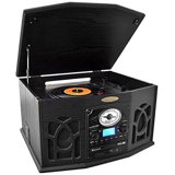 Pyle PTCDS7UBTB - Vintage Classic-Style Bluetooth Turntable Record ...