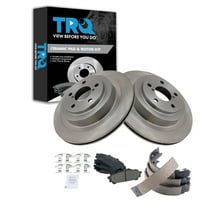 TRQ Rear Brake Pad & Rotor Kit Brake Pads Brake Rotor Parking Brake ...