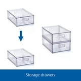 Mainstays Clear Glossy Plastic Pull-Out Closet Drawer Small Size, Adult ...