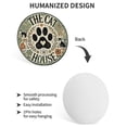 8 Inch Round "The Cat House" Metal Sign, Rustic Paw Print and Cat ...