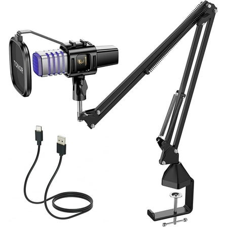 TONOR USB Gaming Microphone Kit, PC Streaming Mic for PS4/5/Discord ...