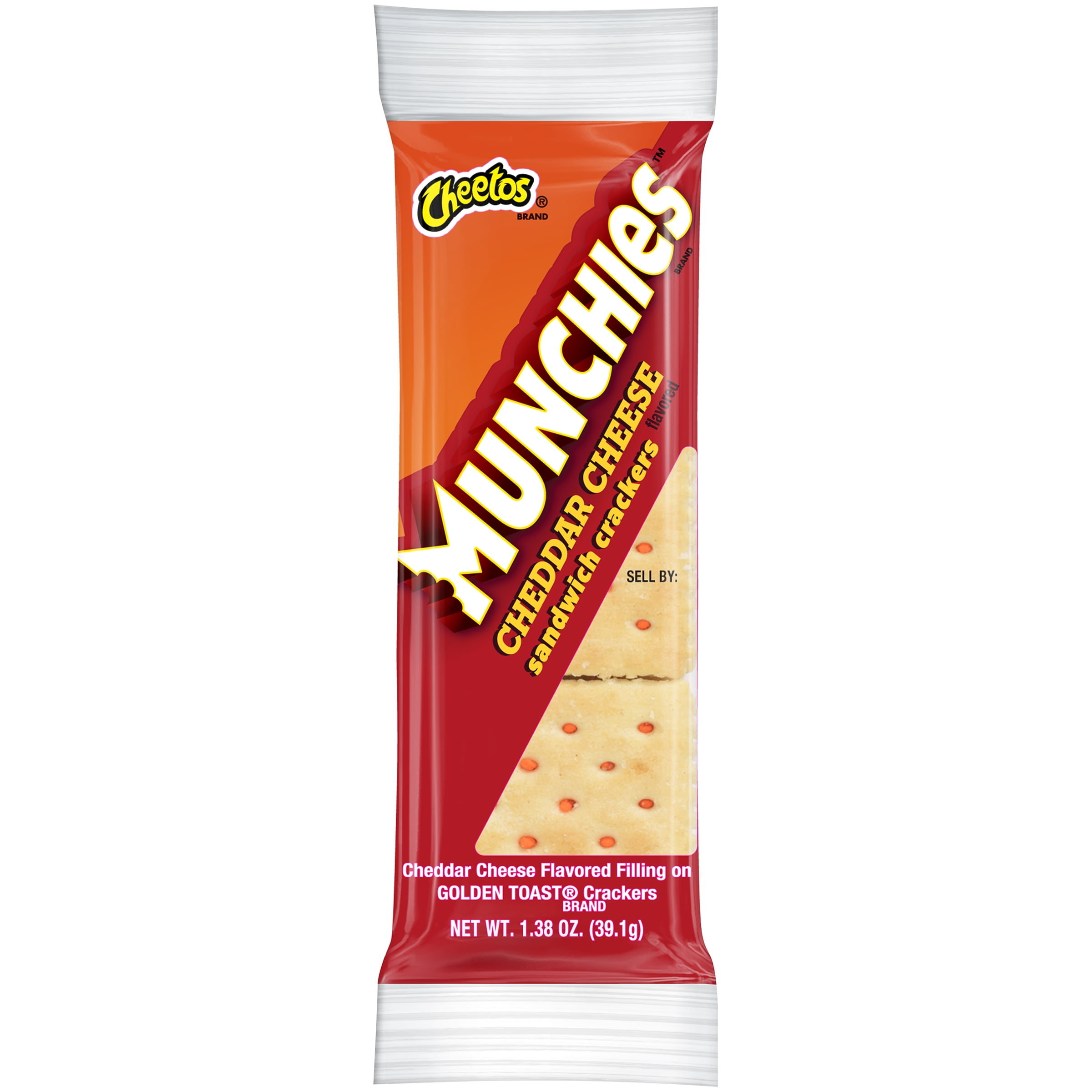 Munchies Cheetos Cheddar Cheese Sandwich Crackers 1.38 oz. Pack ...