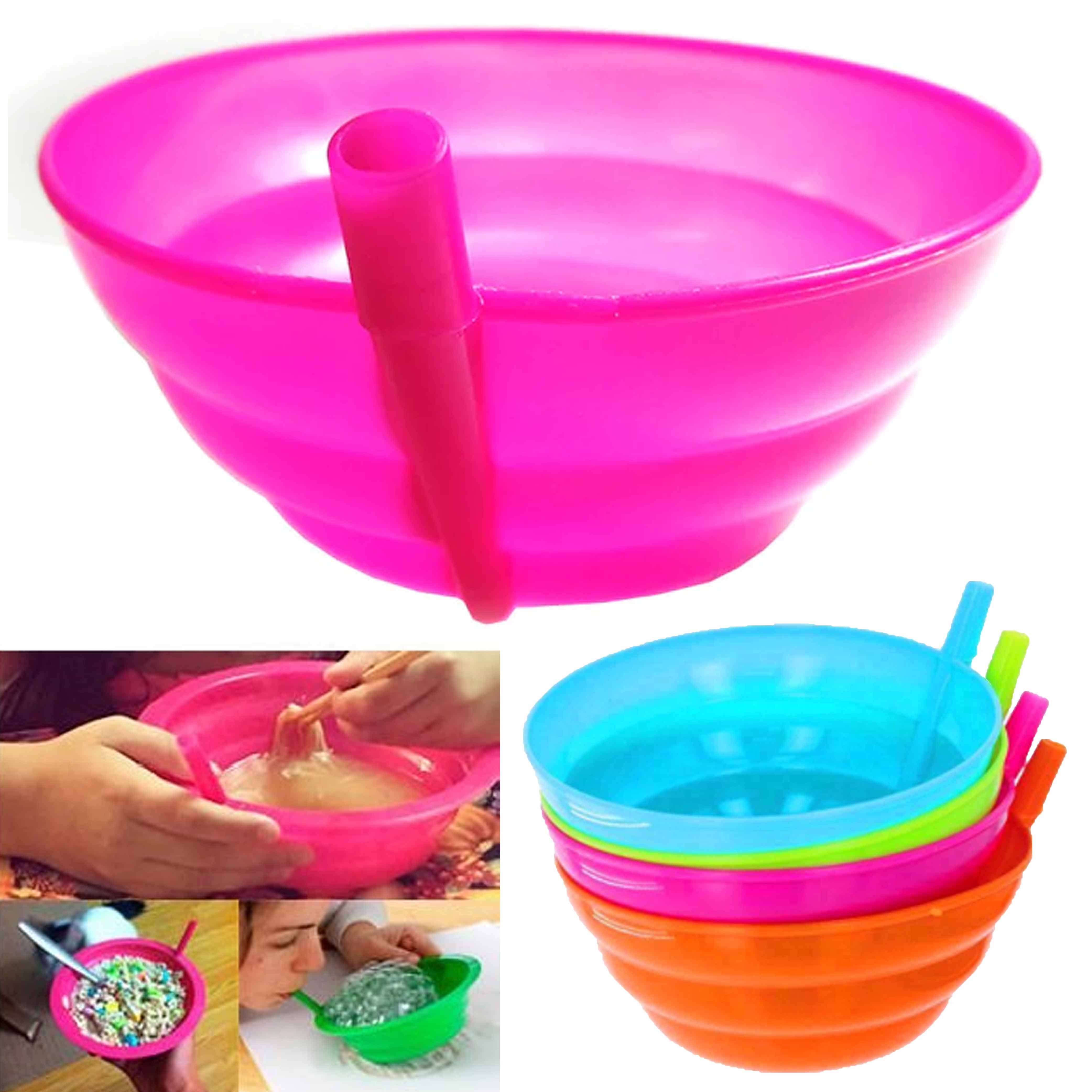 8 Sippy Bowls Kids Built In Straw Plastic BPA Free Cereal Soup Ramen ...