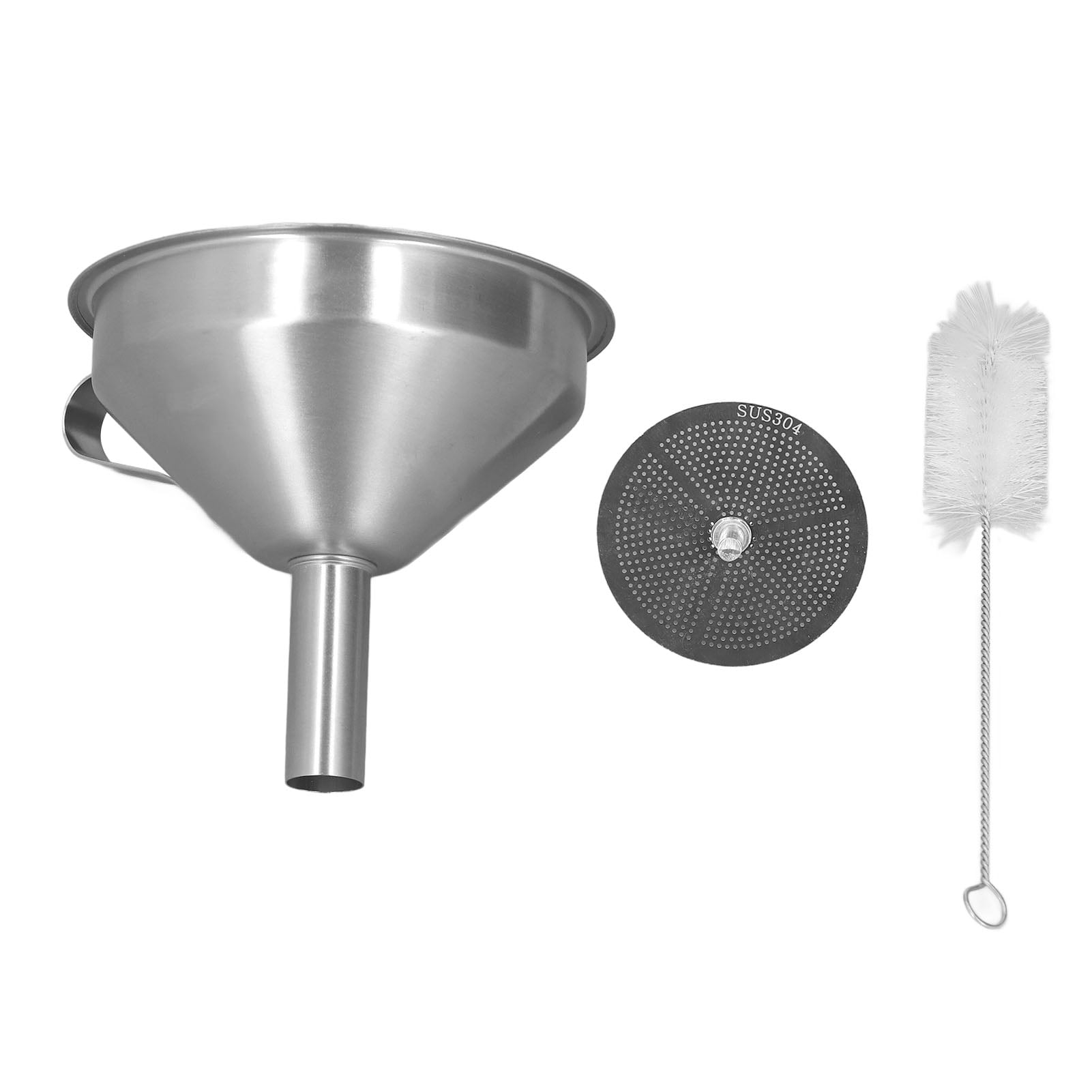 Embudo grande de cocina, embudo de acero inoxidable con juego de ...