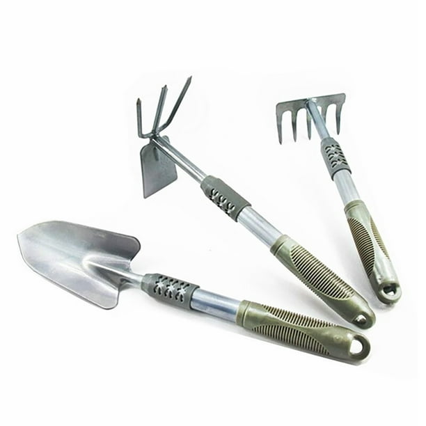 Pala, azada y rastrillo para una plantación perfecta, trío de ...