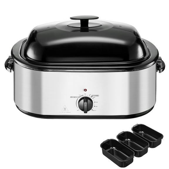 Oster 18 Quart Red Roaster with High Dome & Self-Basting Lid - Walmart.com
