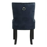 ACME Varian II Velvet Tufted Side Chair with Nail-head Trim in Black ...