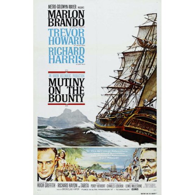 Mutiny On The Bounty Movie Poster 16in x 24in 16x24 Multi-Color Square ...