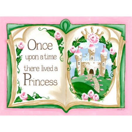 Oopsy Daisy's Once Upon a Time Storybook, Pink Canvas Wall Art, Size ...
